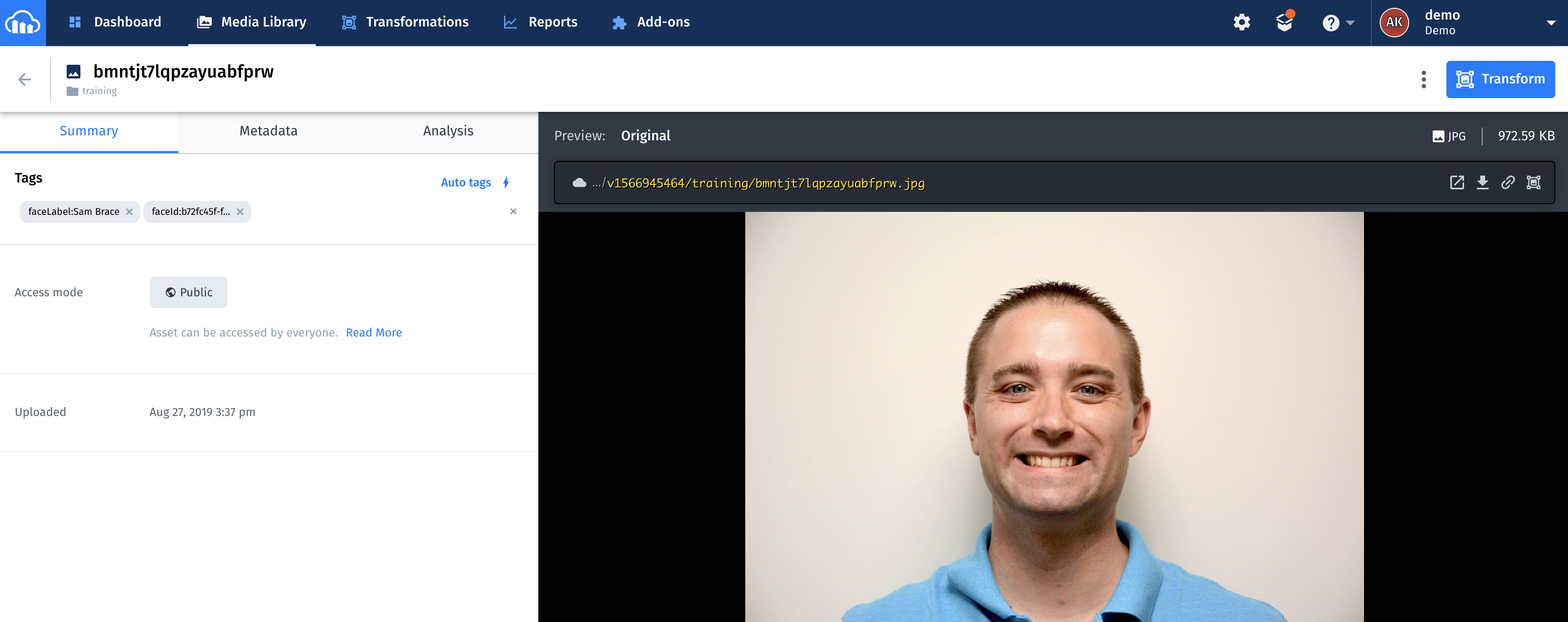 GitHub - cloudinary-devs/cloudinary-face-rekognition