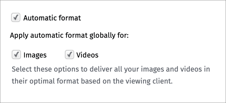 Optimize by Default Settings | Documentation