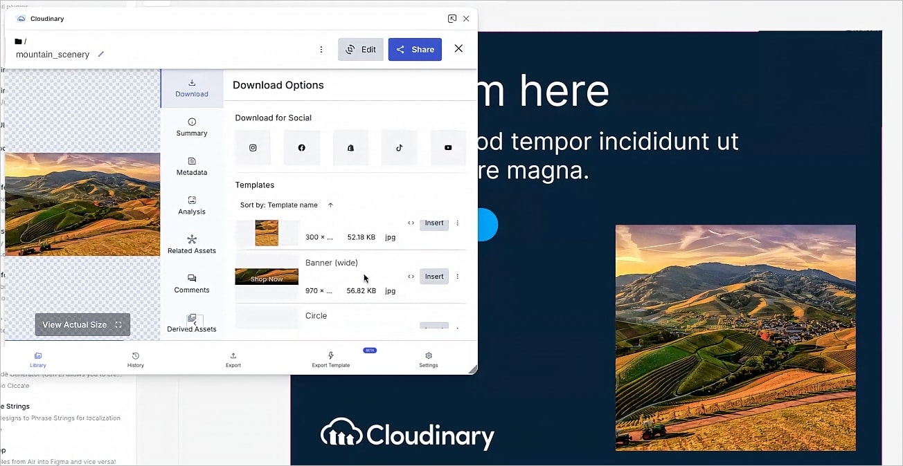 Cloudinary's Figma Plugin | Documentation