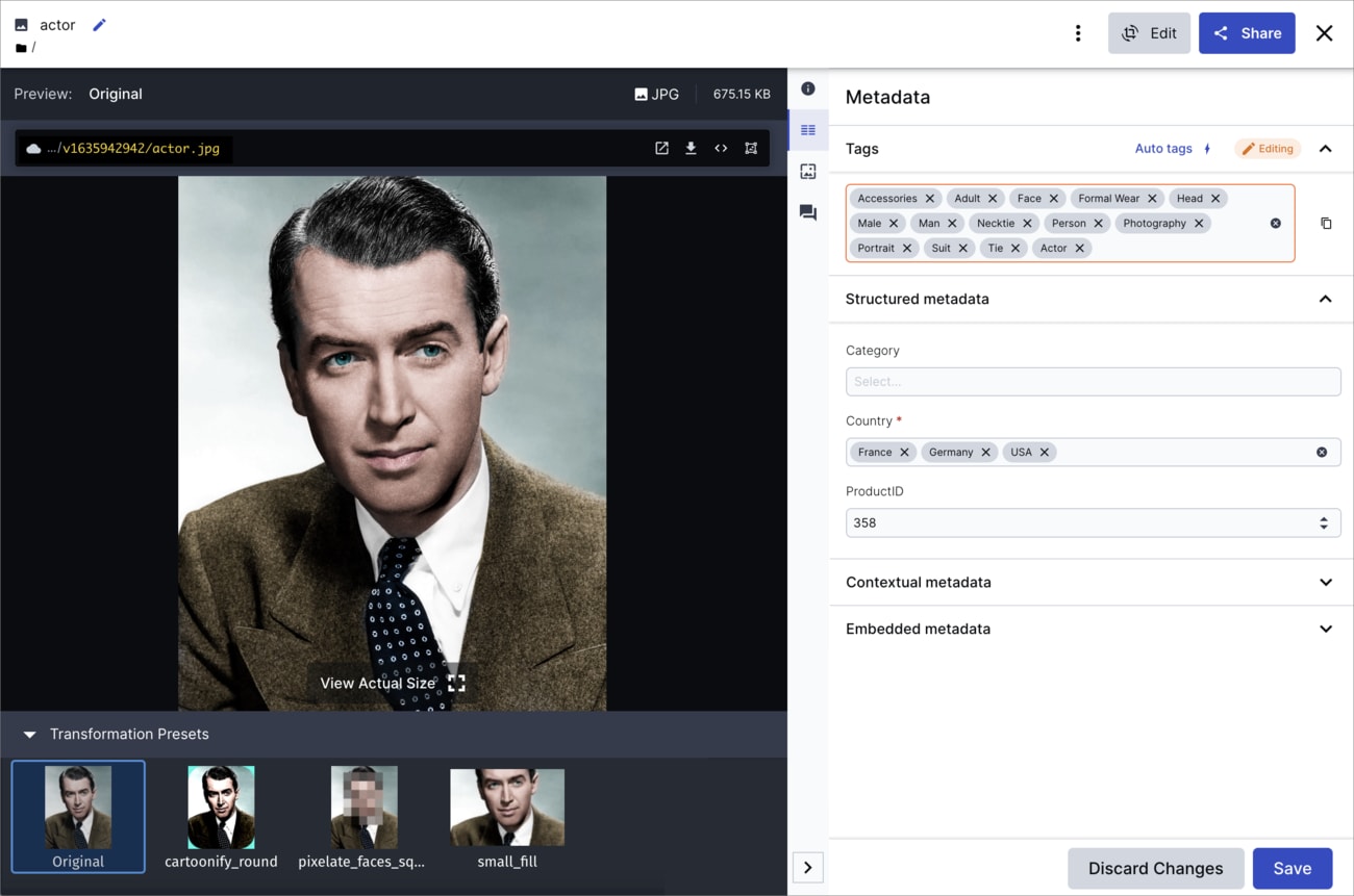 DAM - Structured Metadata | Cloudinary
